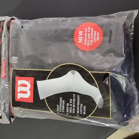 Wilson | Underwear & Socks | Wilson Black Cushioned Crew Socks | Poshmark